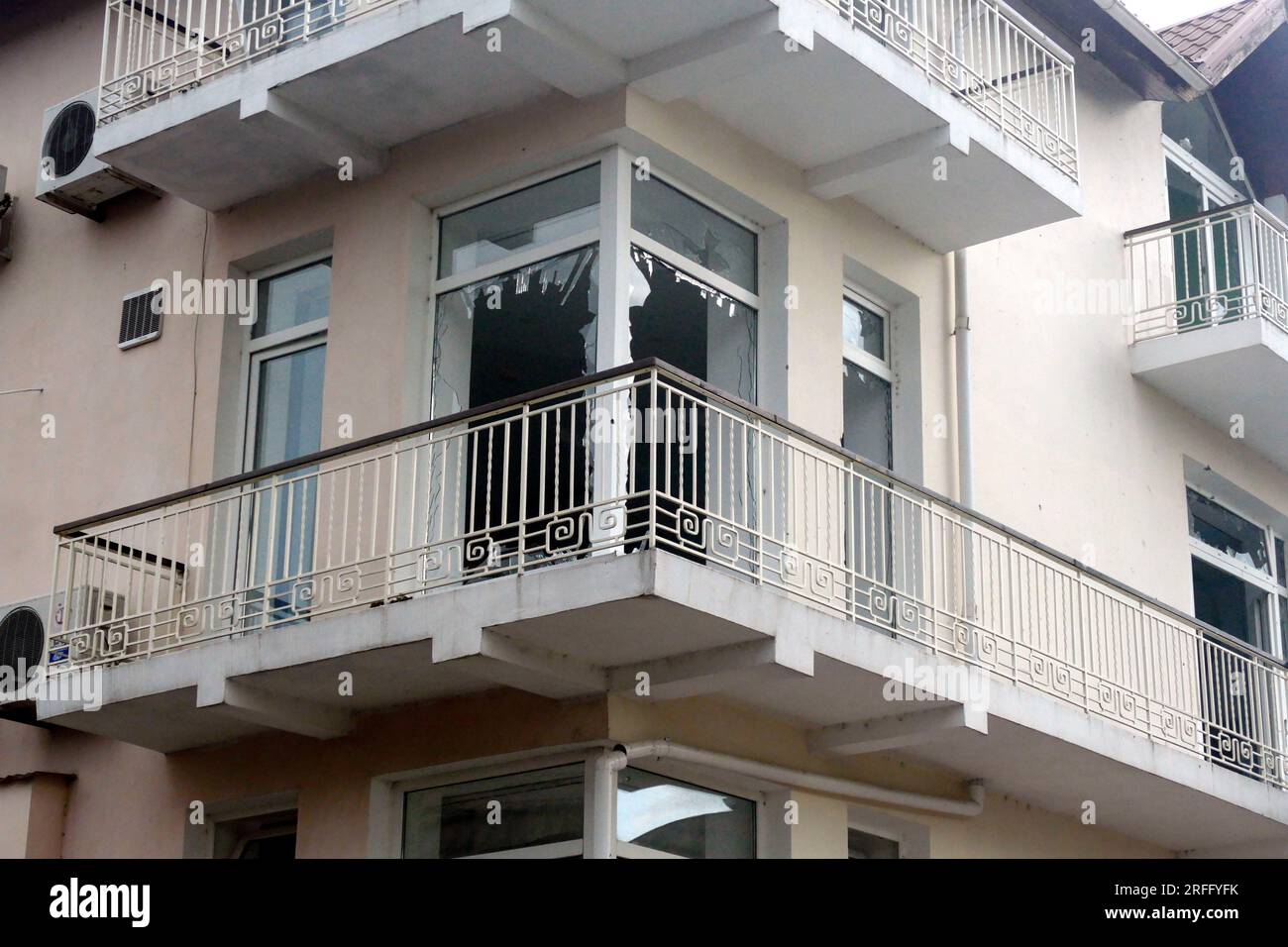 Non Exclusive: IZMAIL, UKRAINE - AUGUST 2, 2023 - A building shows ...