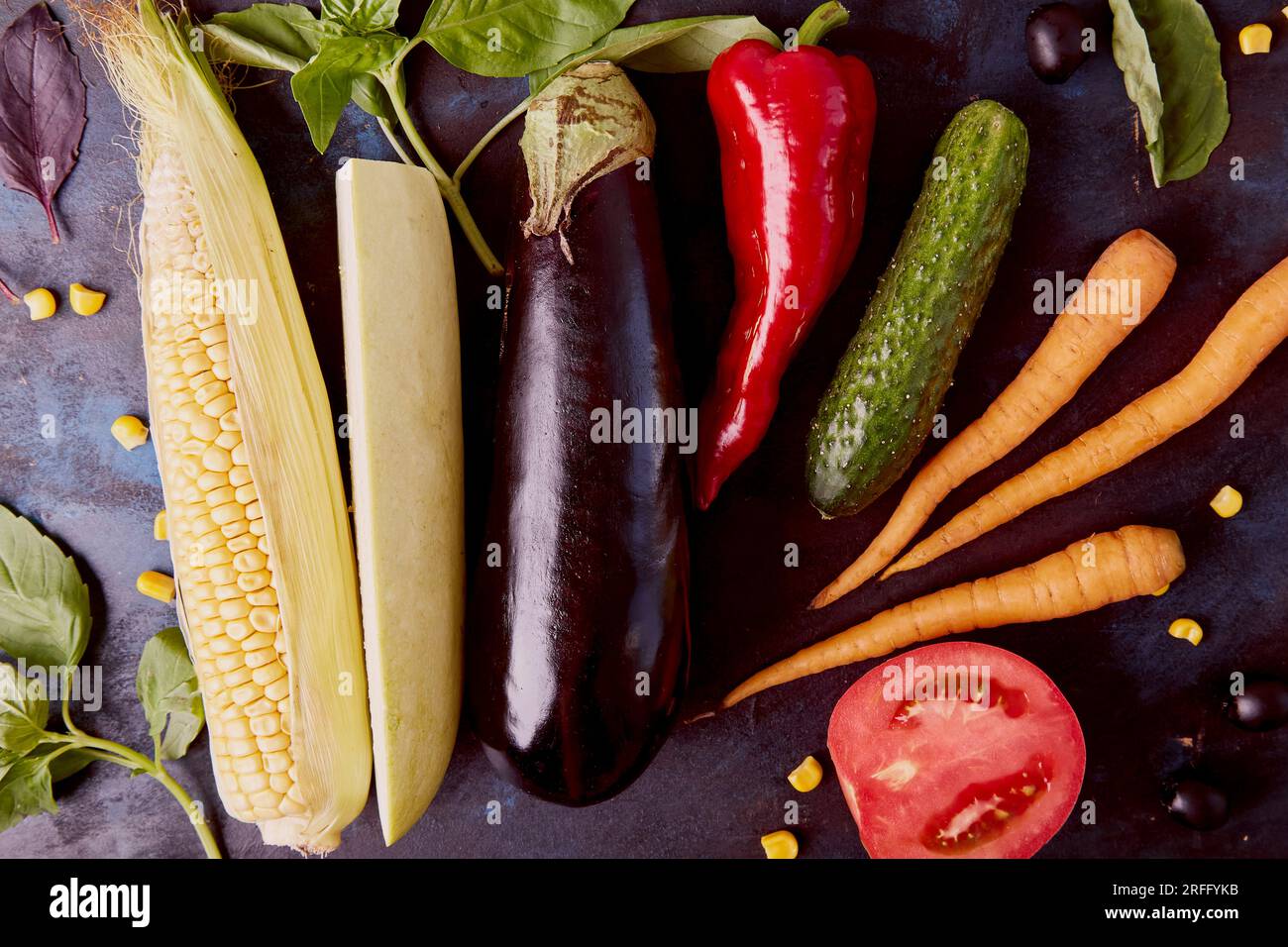 Aesthetics composition of healthy plant-based diet food. Organic ...