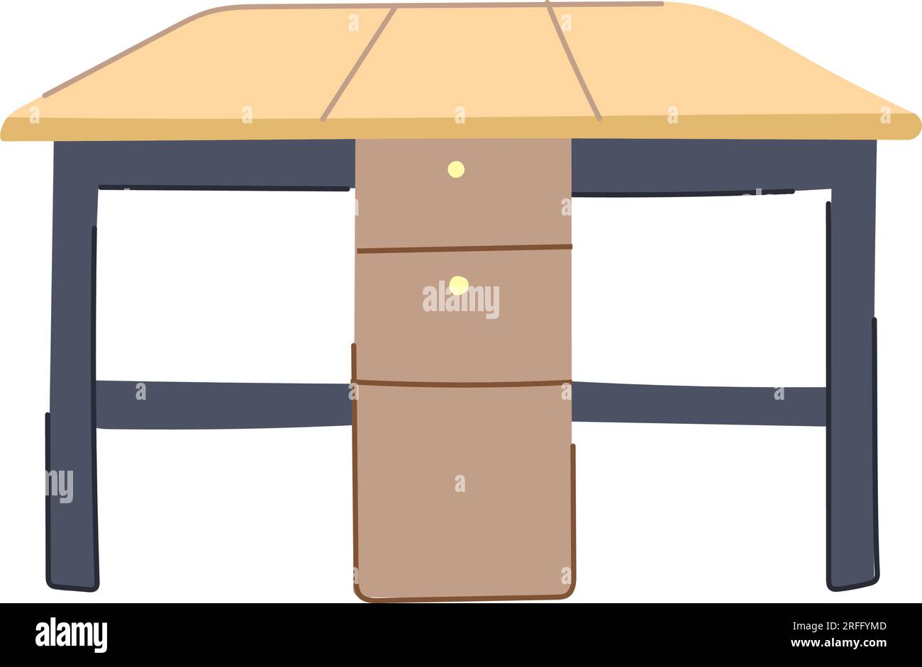 contemporary table dining cartoon vector illustration Stock Vector ...