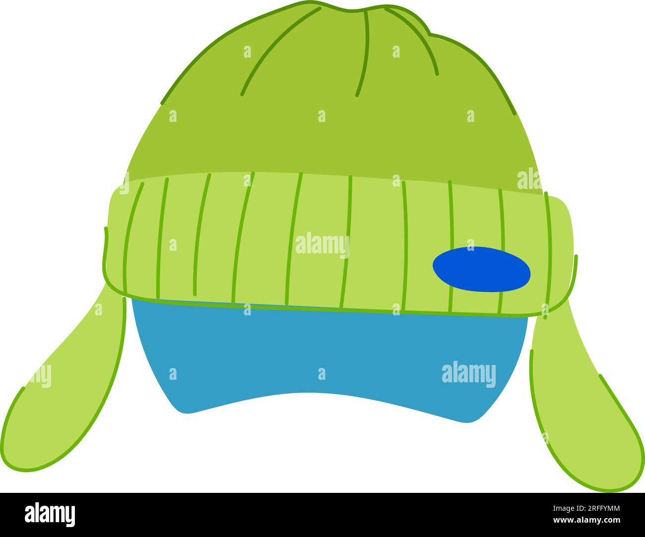 scarf winter hat man cartoon vector illustration Stock Vector Image ...