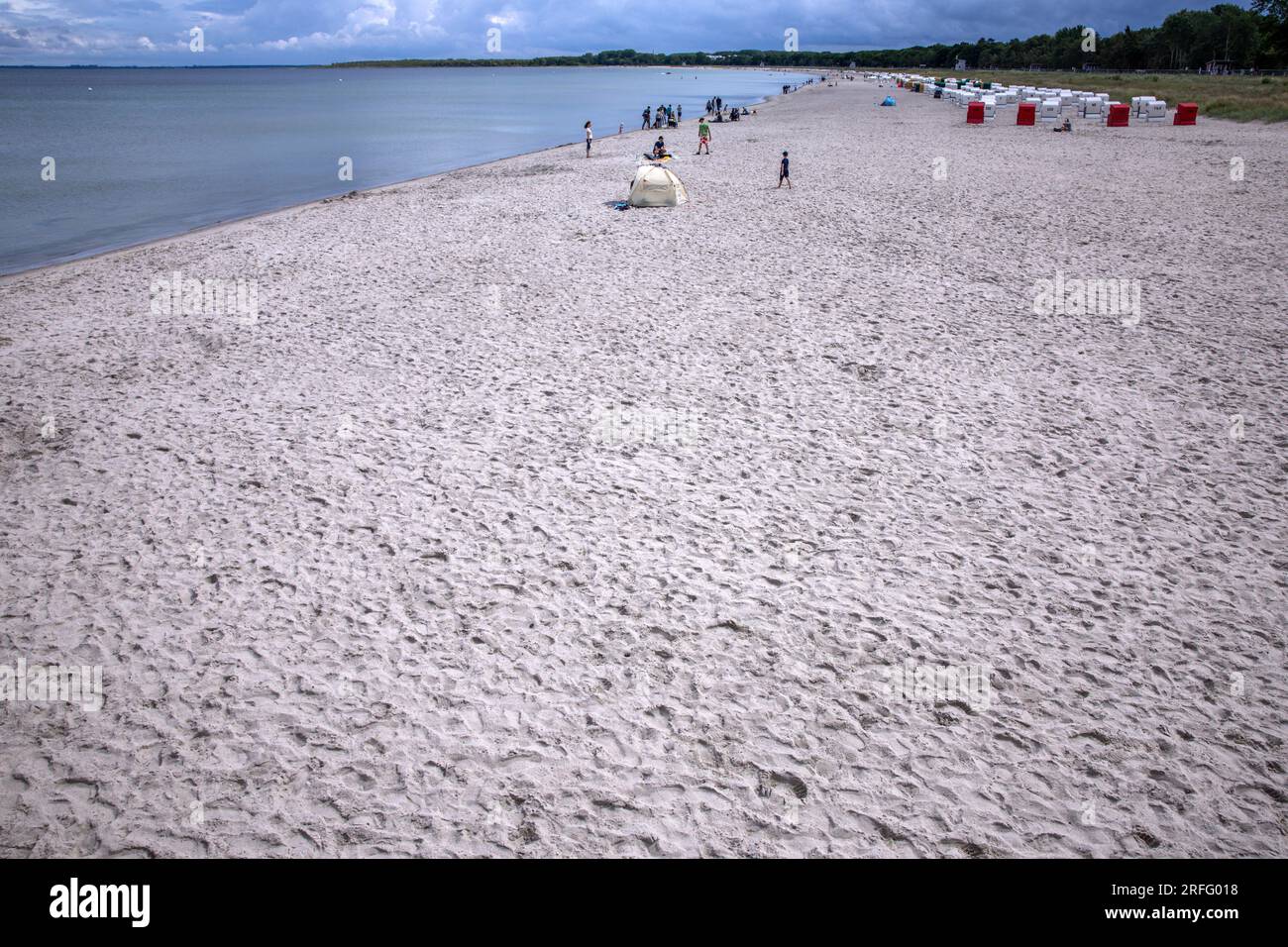 Boltenhagen, Germany. 03rd Aug, 2023. The beach on the Baltic coast is ...