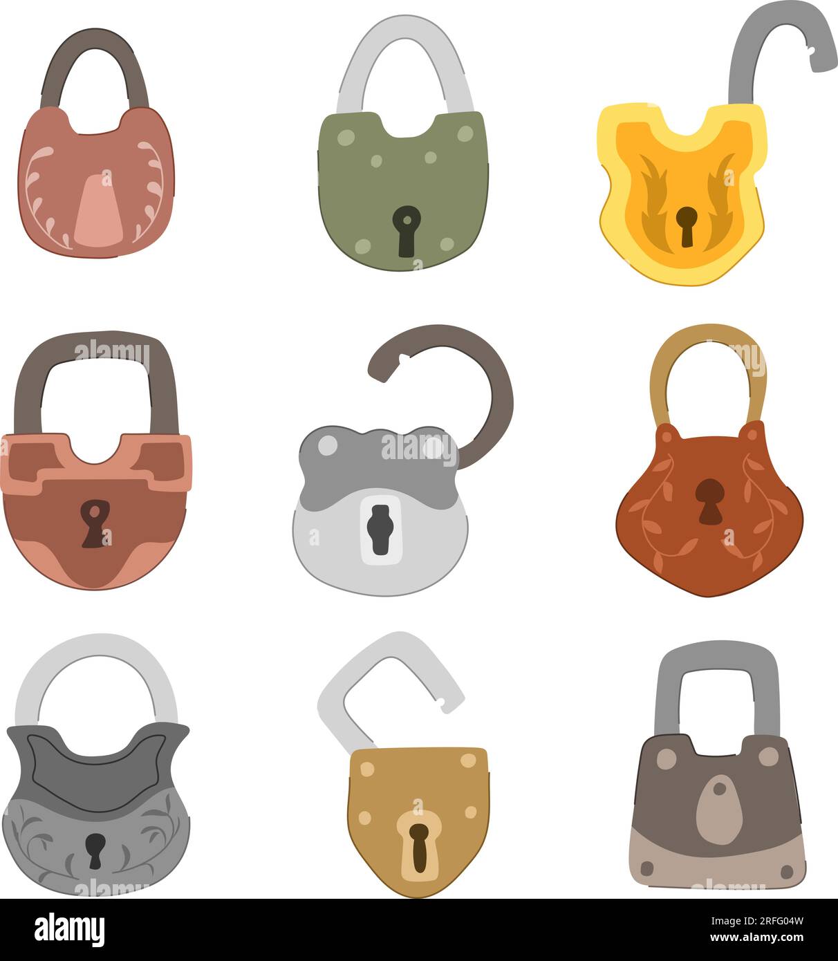 Iron gate and path Stock Vector Images - Alamy