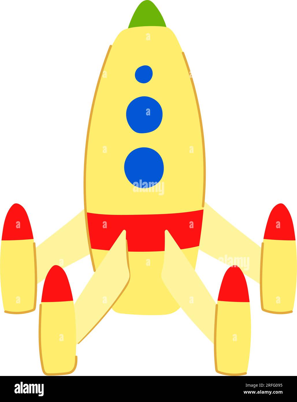 science rocket toy cartoon vector illustration Stock Vector Image & Art ...