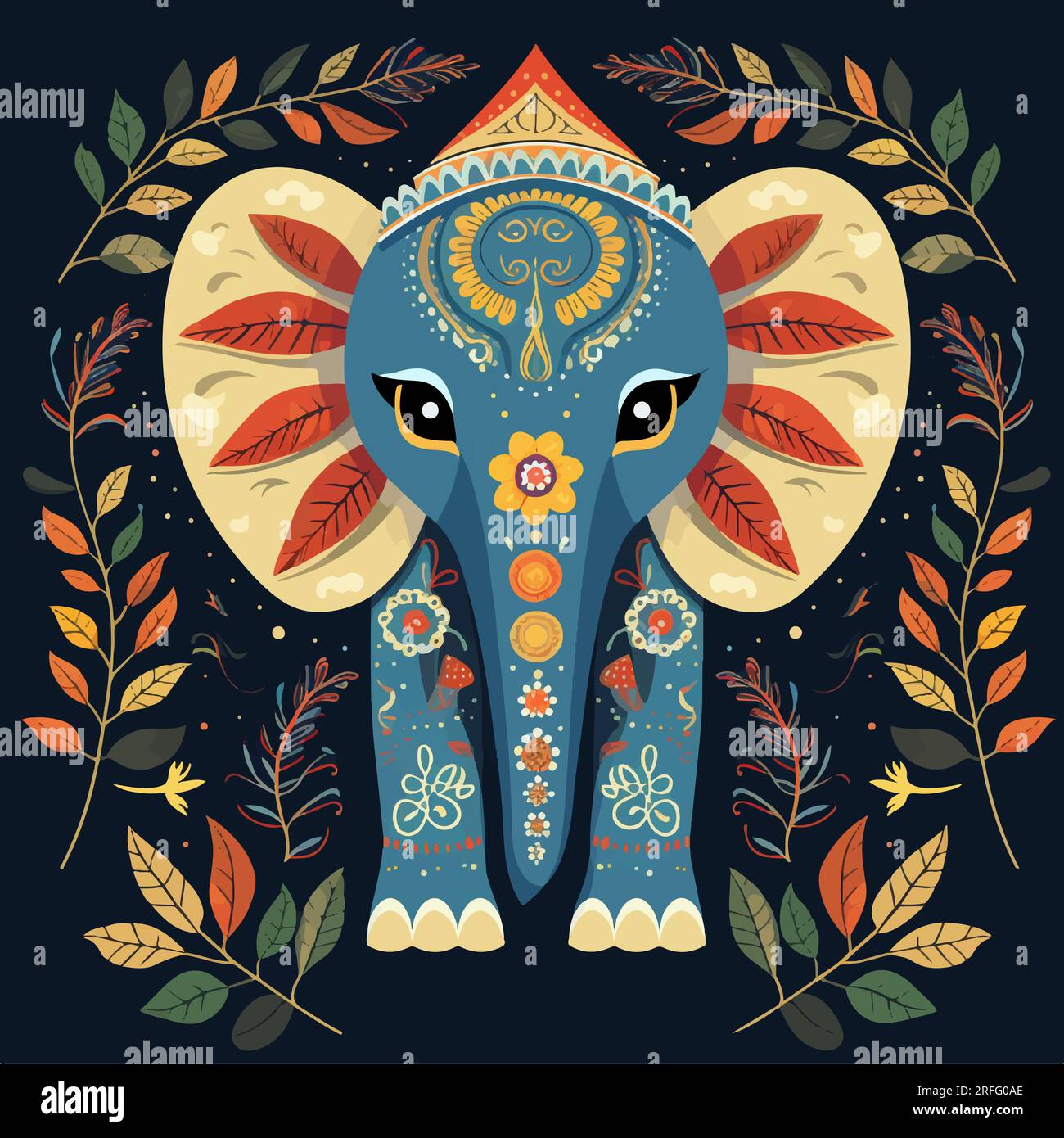 Beautiful Painted Elephants