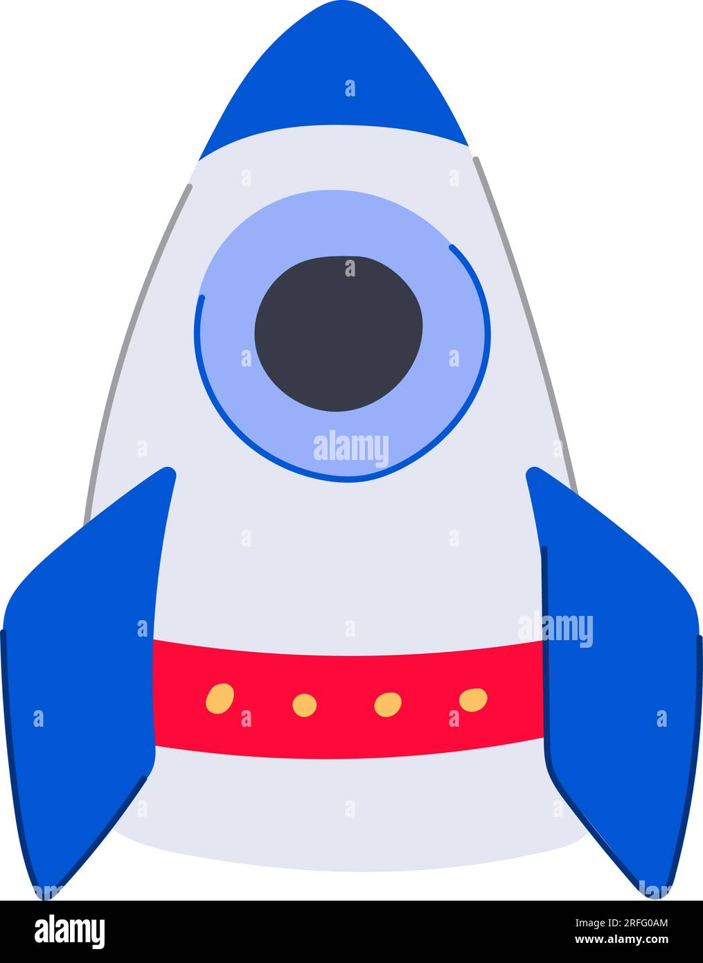 yellow rocket toy cartoon vector illustration Stock Vector Image & Art ...