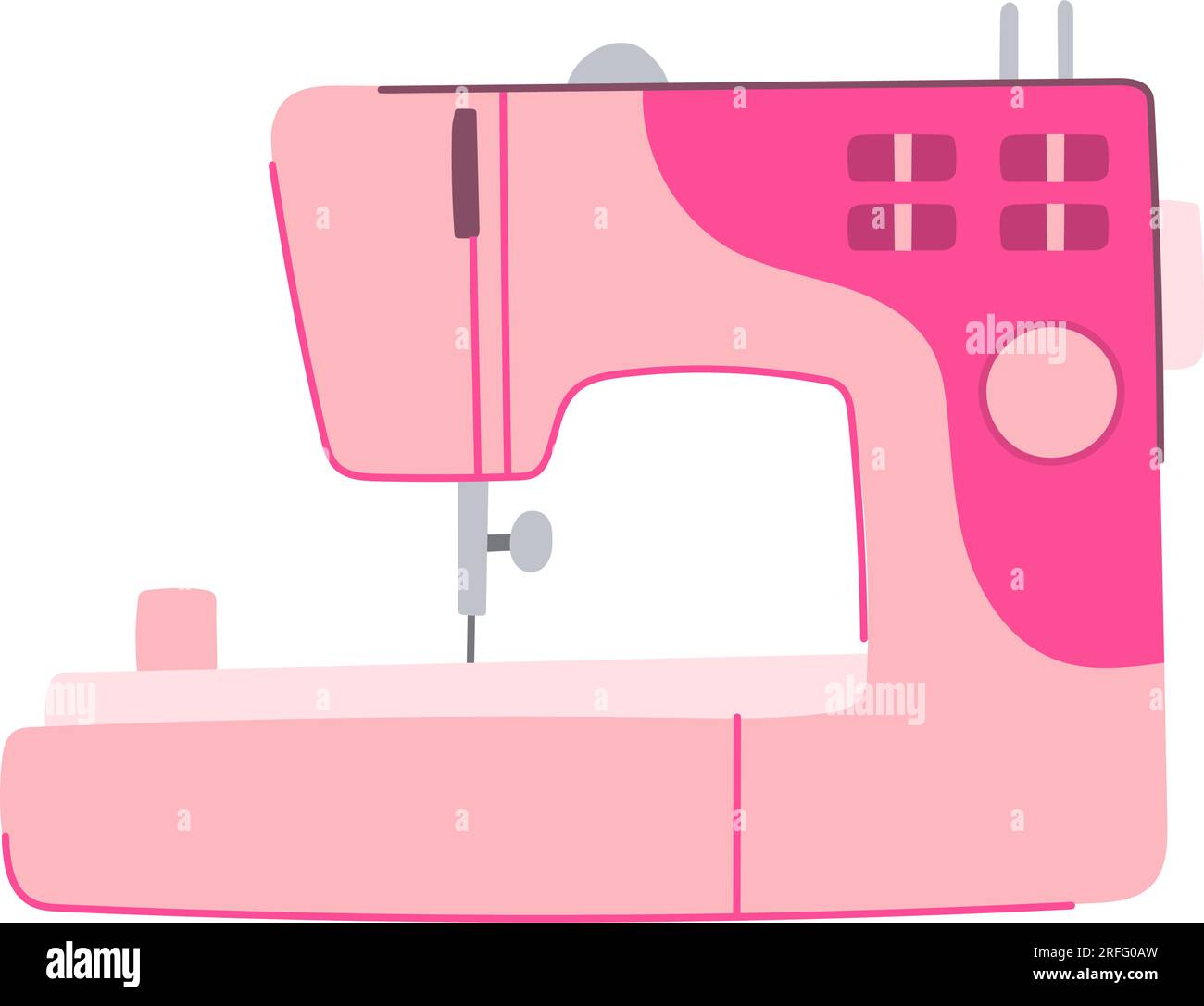 Old Sew Machine Cartoon Vector Illustration Stock Vector Image And Art