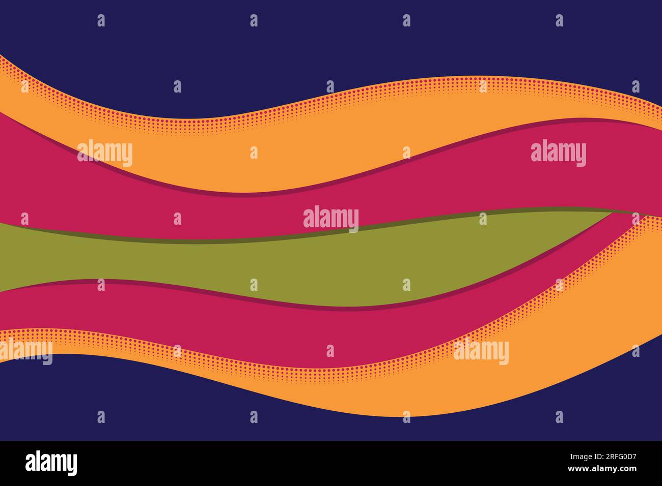 National Hispanic Heritage Month Color theme curve wavy Abstract ...