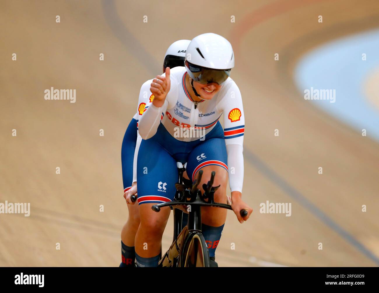 Great Britain's Sophie Unwin and pilot Jenny Holl after competing in ...