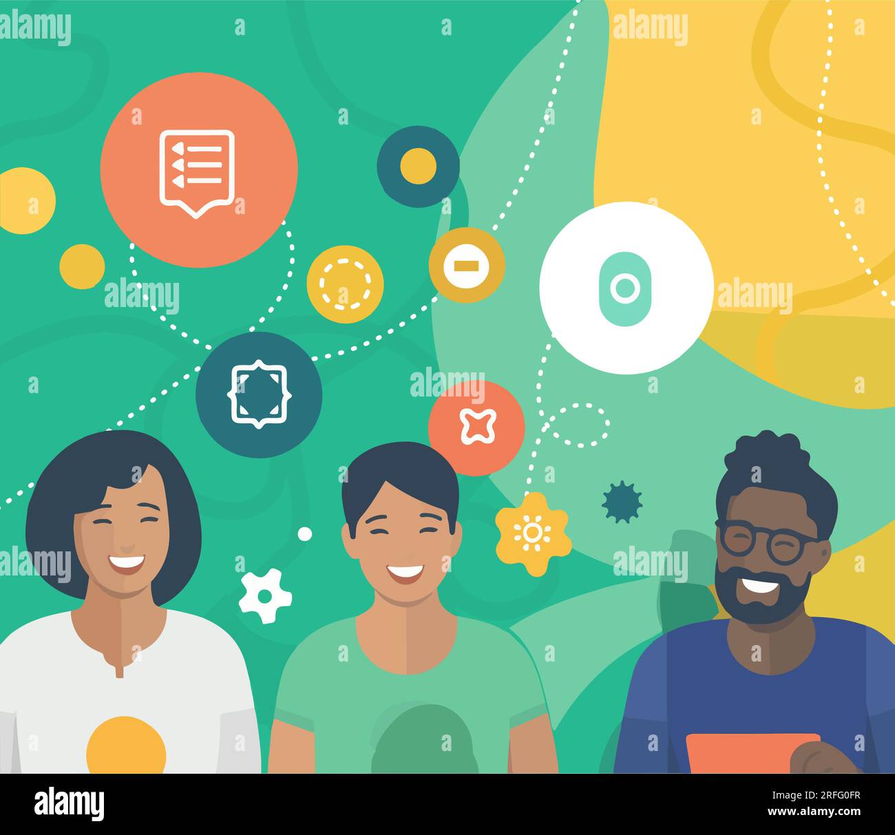 Three group diverse Stock Vector Images - Alamy