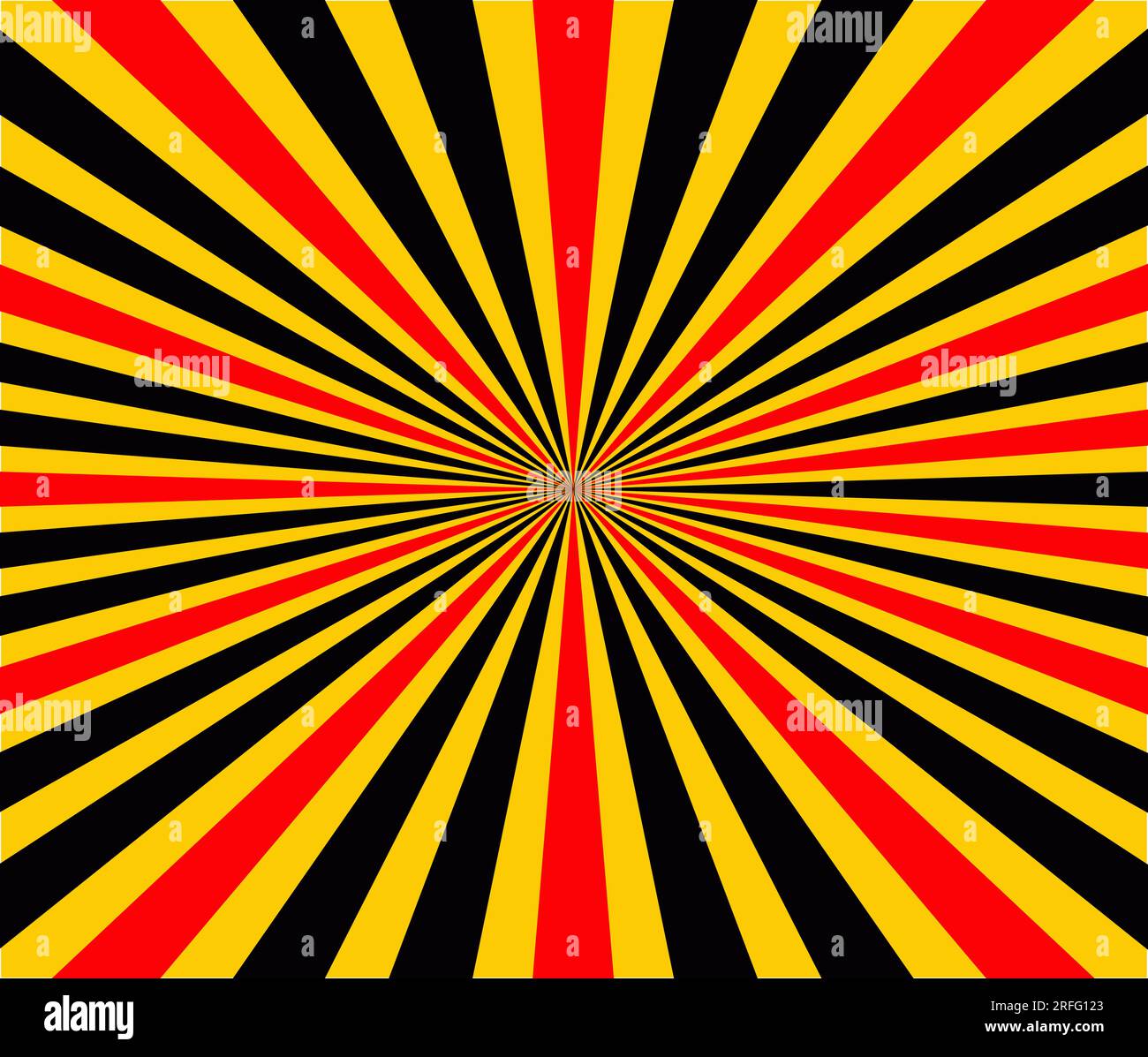 Retro Comic Poster Background. Red Yellow And Black Sunburst Background ...