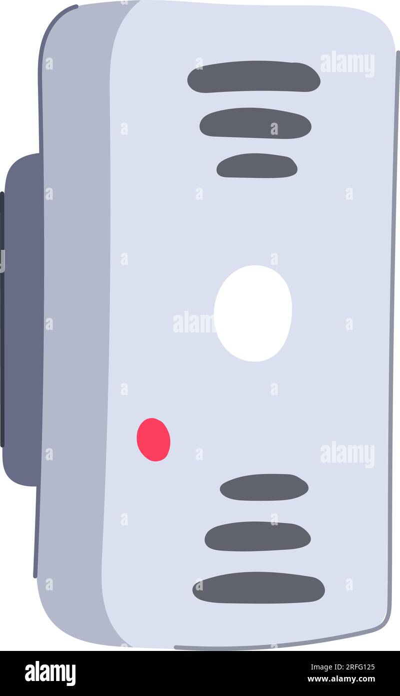 fire smoke detector cartoon vector illustration Stock Vector Image ...