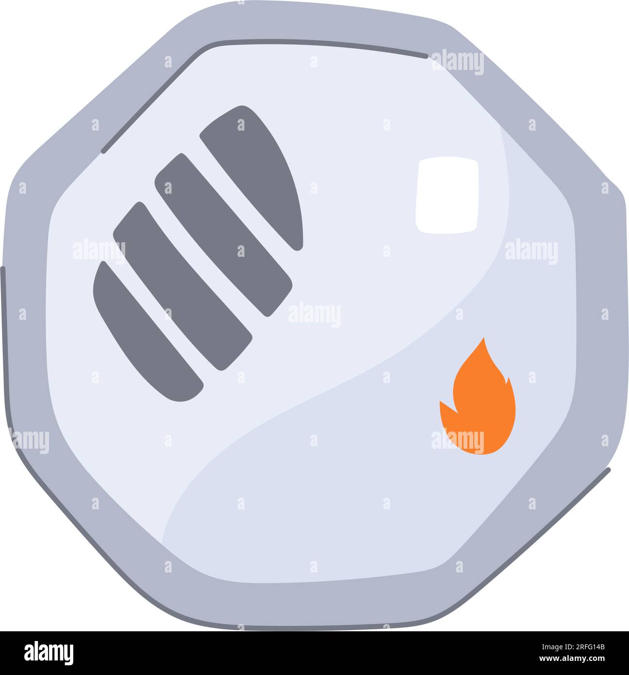 ceiling smoke detector cartoon vector illustration Stock Vector Image ...