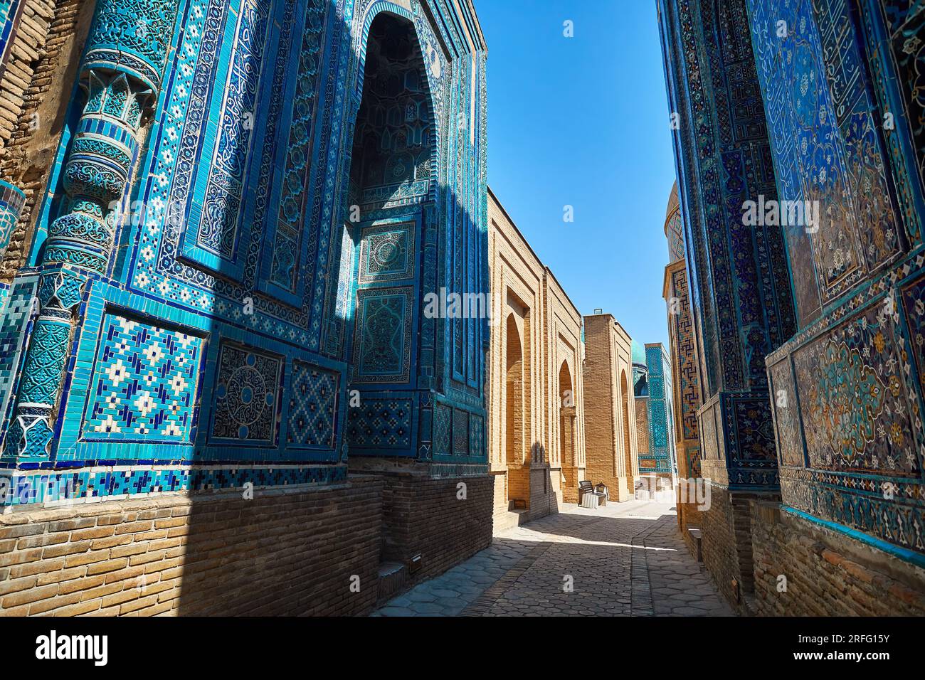 Beautiful Historical cemetery of Shahi Zinda entry Gate with finely ...
