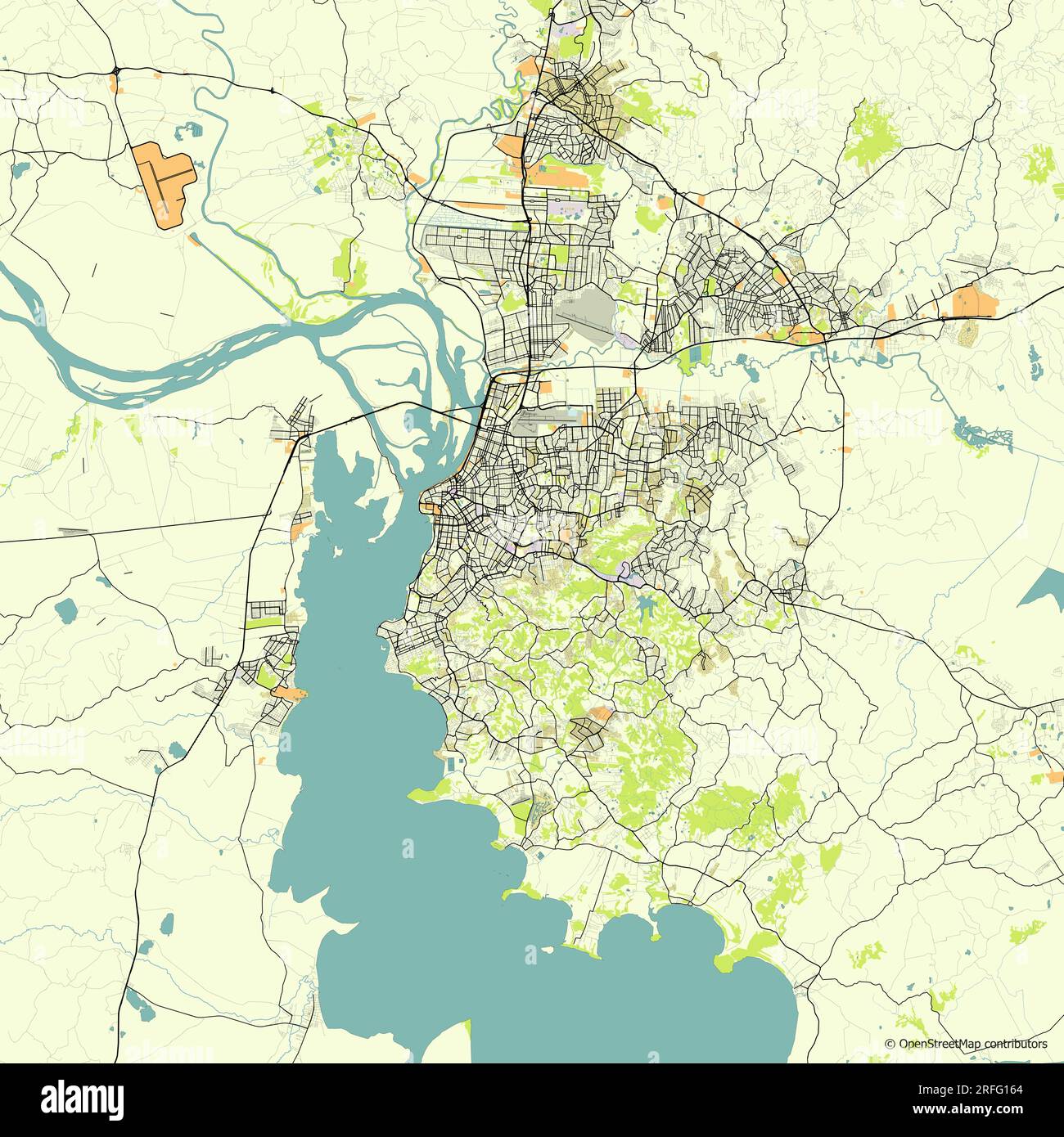 Greater Boston Map Vector
