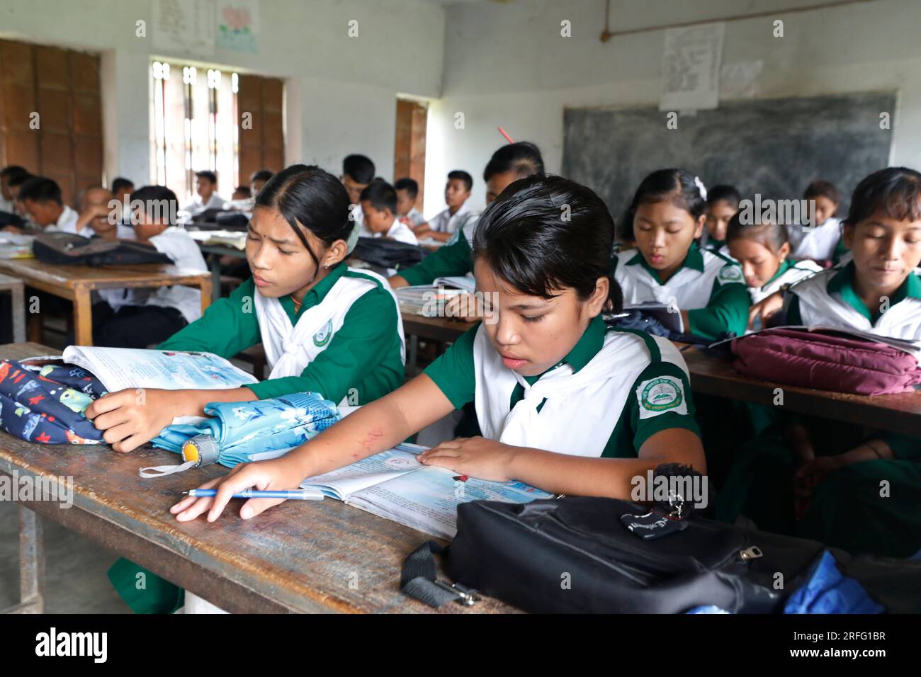 Bandarban, Bangladesh - July 27, 2023: The same educational curriculum ...
