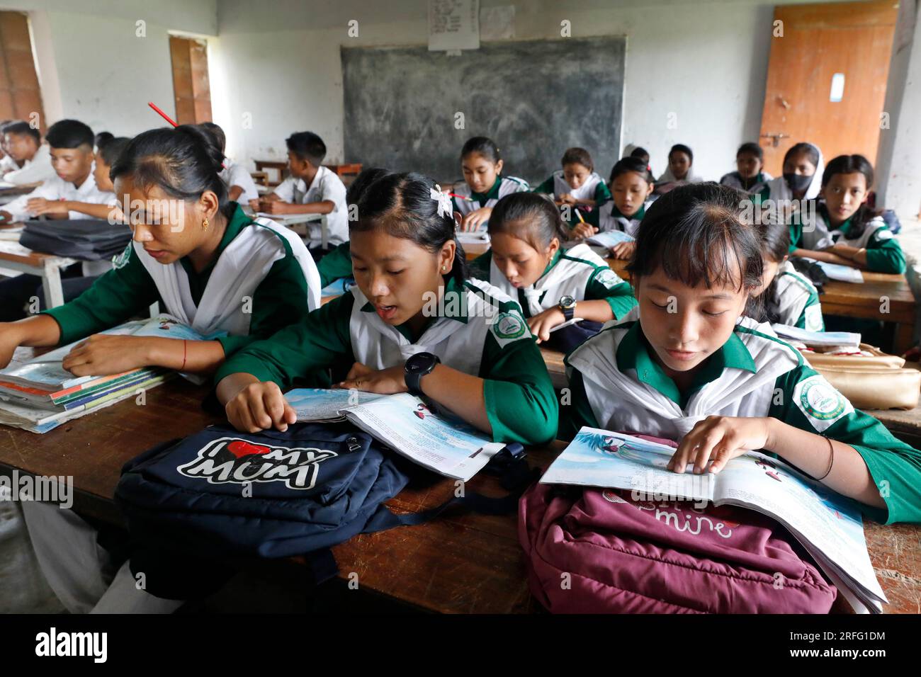 Bandarban, Bangladesh - July 27, 2023: The same educational curriculum ...