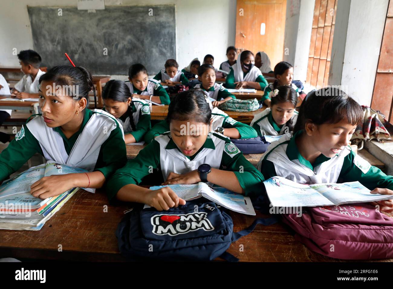 Bandarban, Bangladesh - July 27, 2023: The same educational curriculum ...