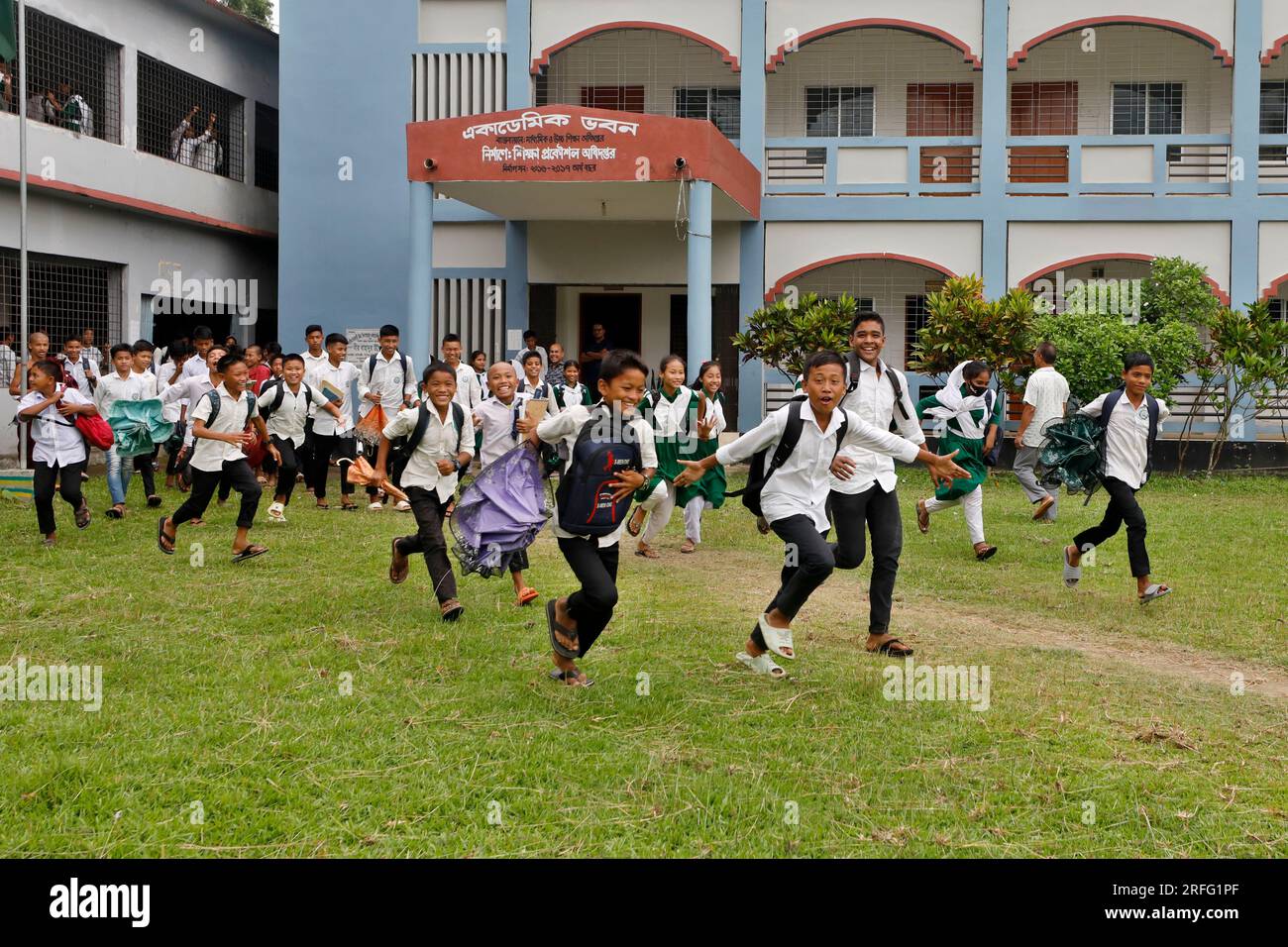 Bandarban, Bangladesh - July 27, 2023: The same educational curriculum ...