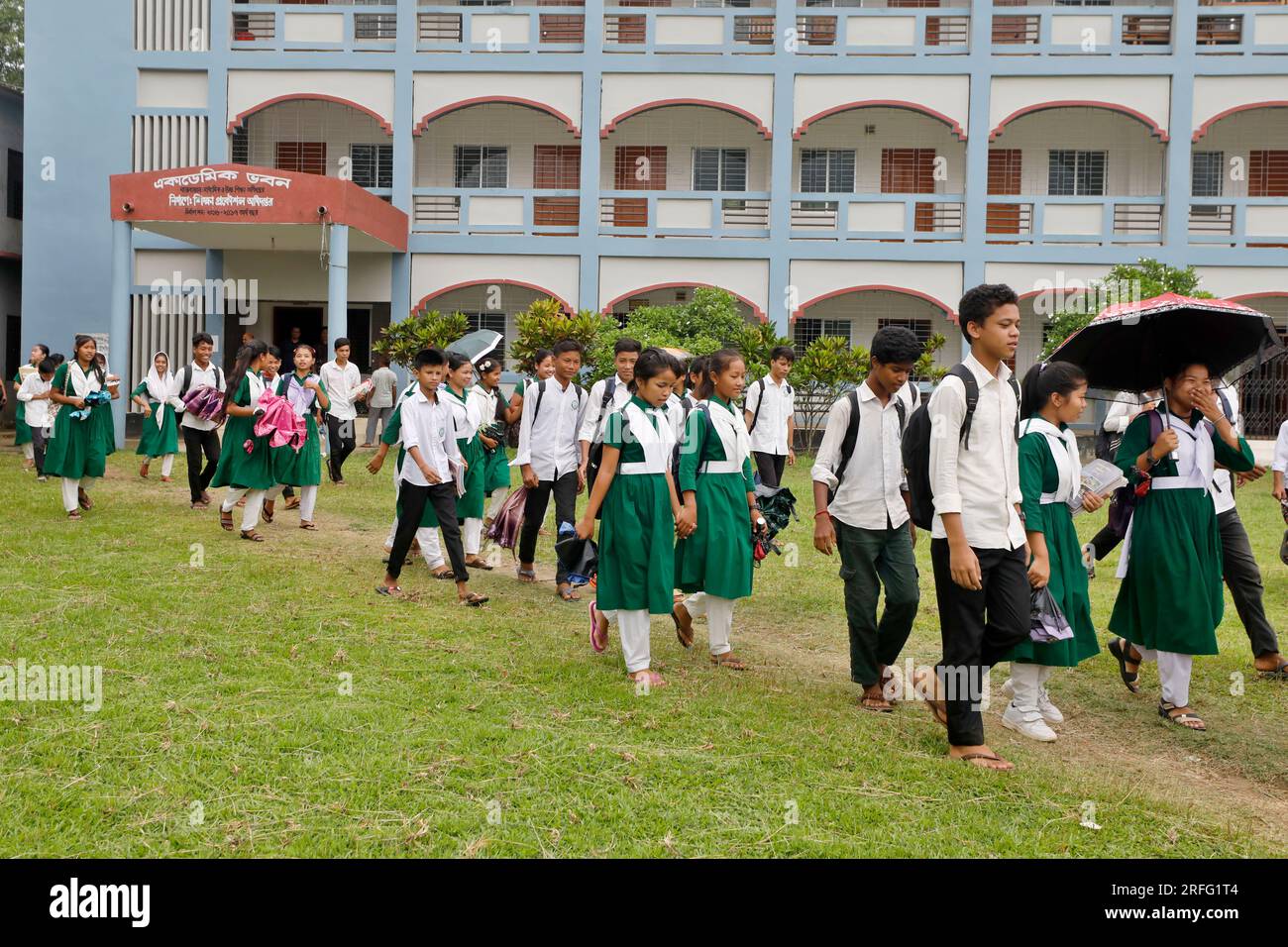 Bandarban, Bangladesh - July 27, 2023: The same educational curriculum ...