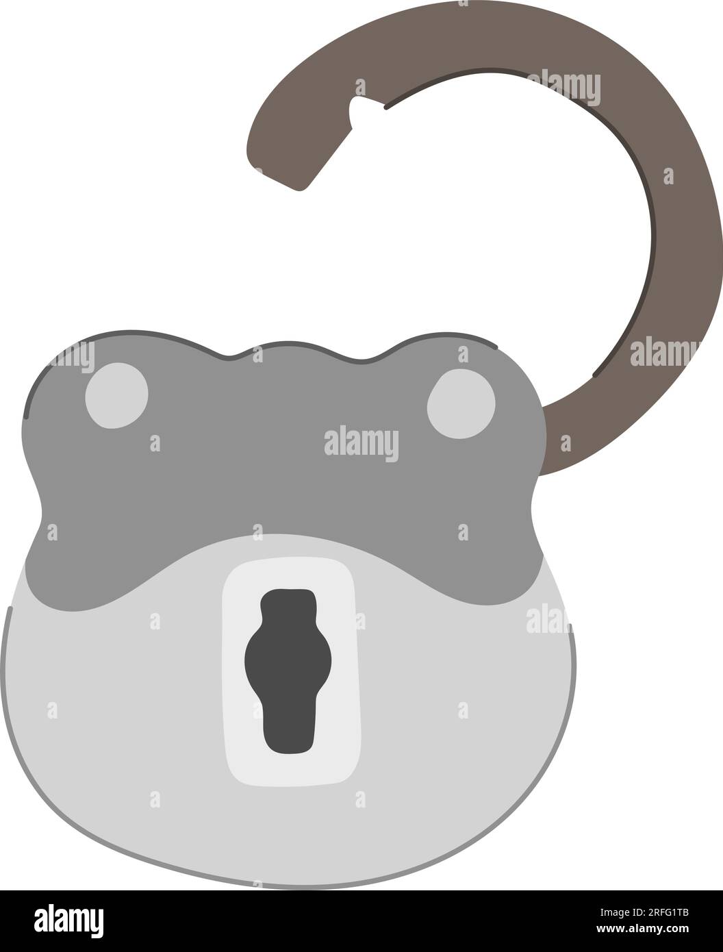 safety padlock vintage cartoon vector illustration Stock Vector Image ...