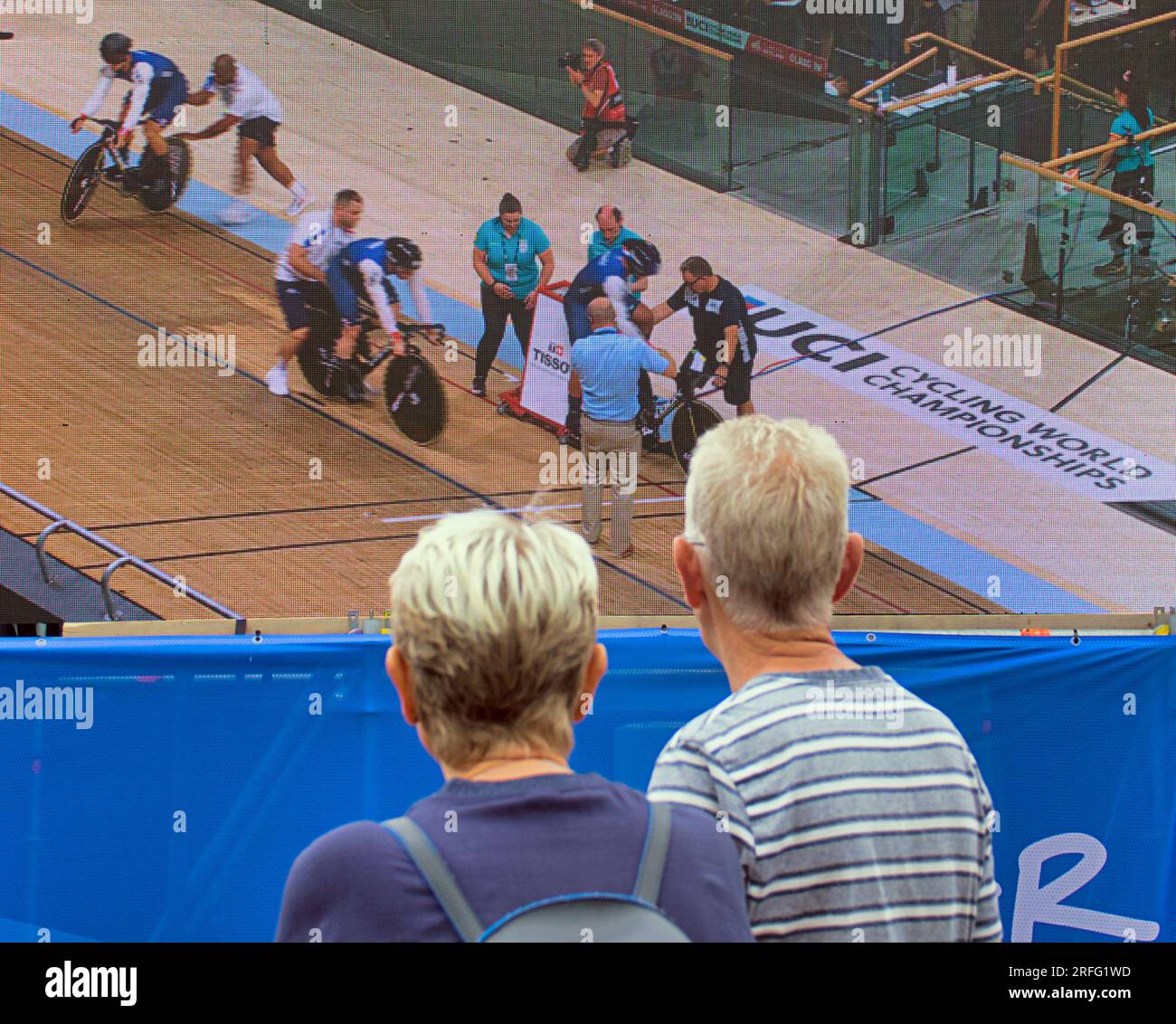 Glasgow, Scotland, UK. 3rd August, 2023. UCI Fan zone opens in George ...