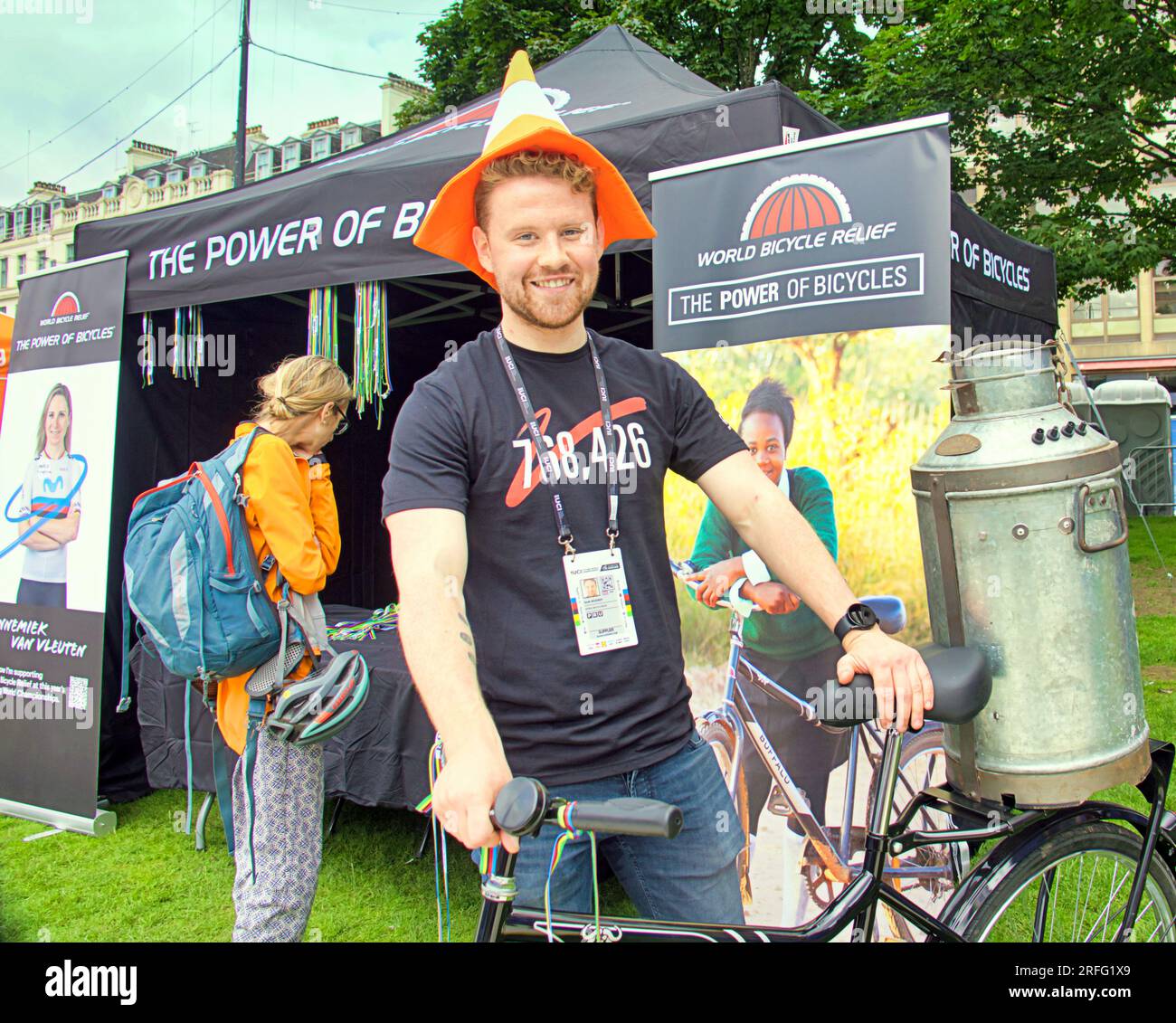 Glasgow, Scotland, UK. 3rd August, 2023. UCI Fan zone opens in George ...
