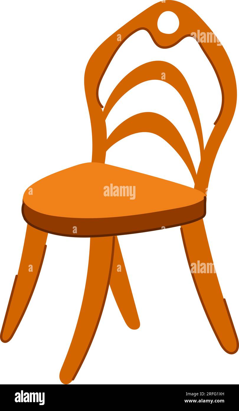 furniture wooden chair cartoon vector illustration Stock Vector Image ...