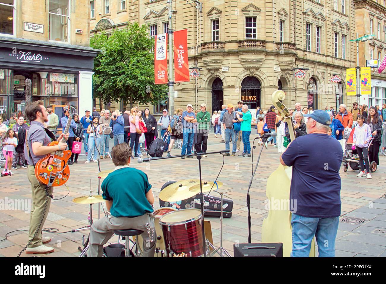 Glasgow, Scotland, UK. 3rd August, 2023. UCI Fan zone opens in George ...