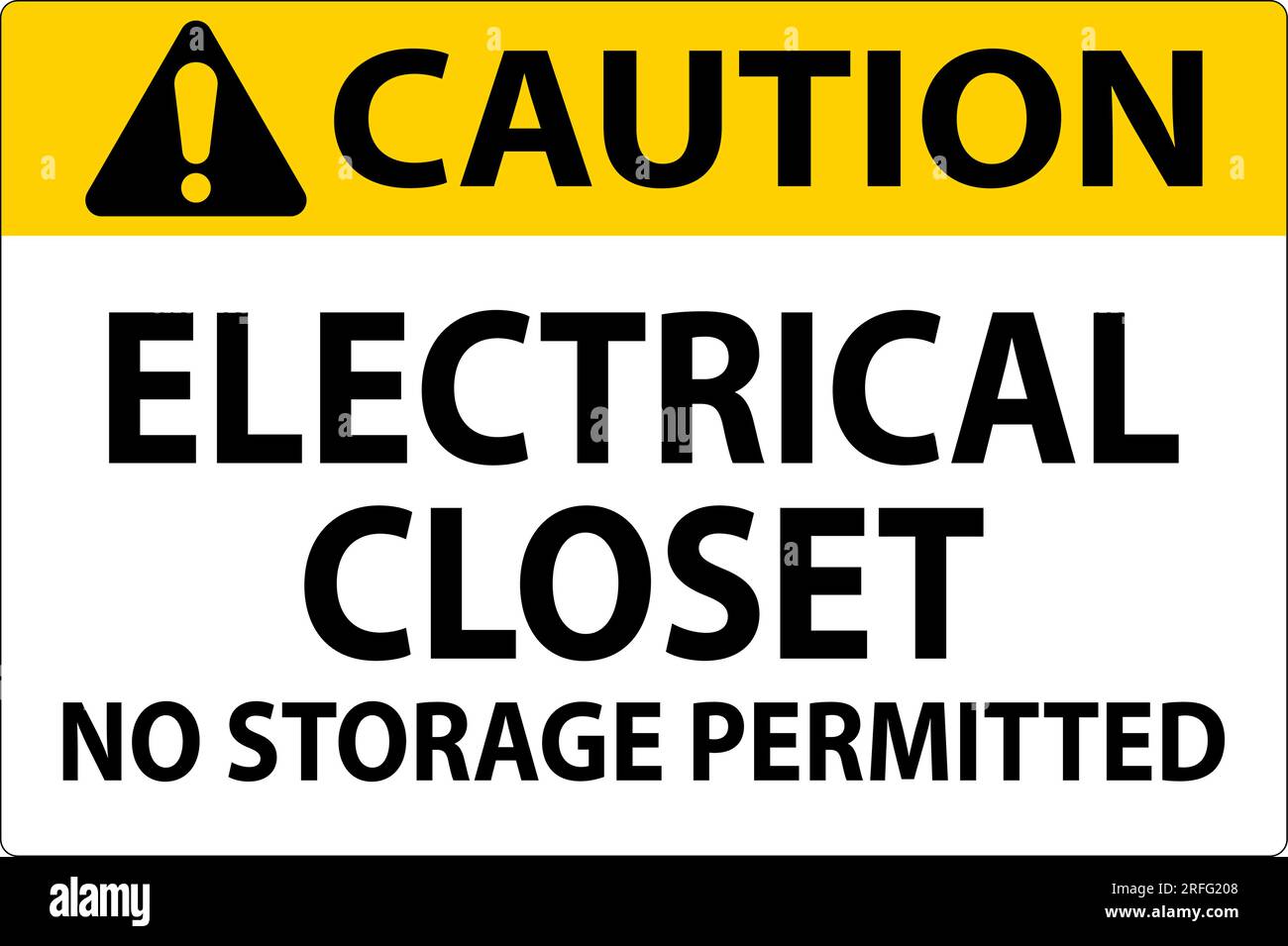 Caution Sign Electrical Closet - No Storage Permitted Stock Vector ...