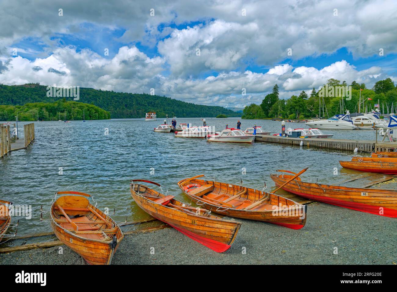 The waterfront at Bowness on Lake Windermere in Cumbria, England Stock ...