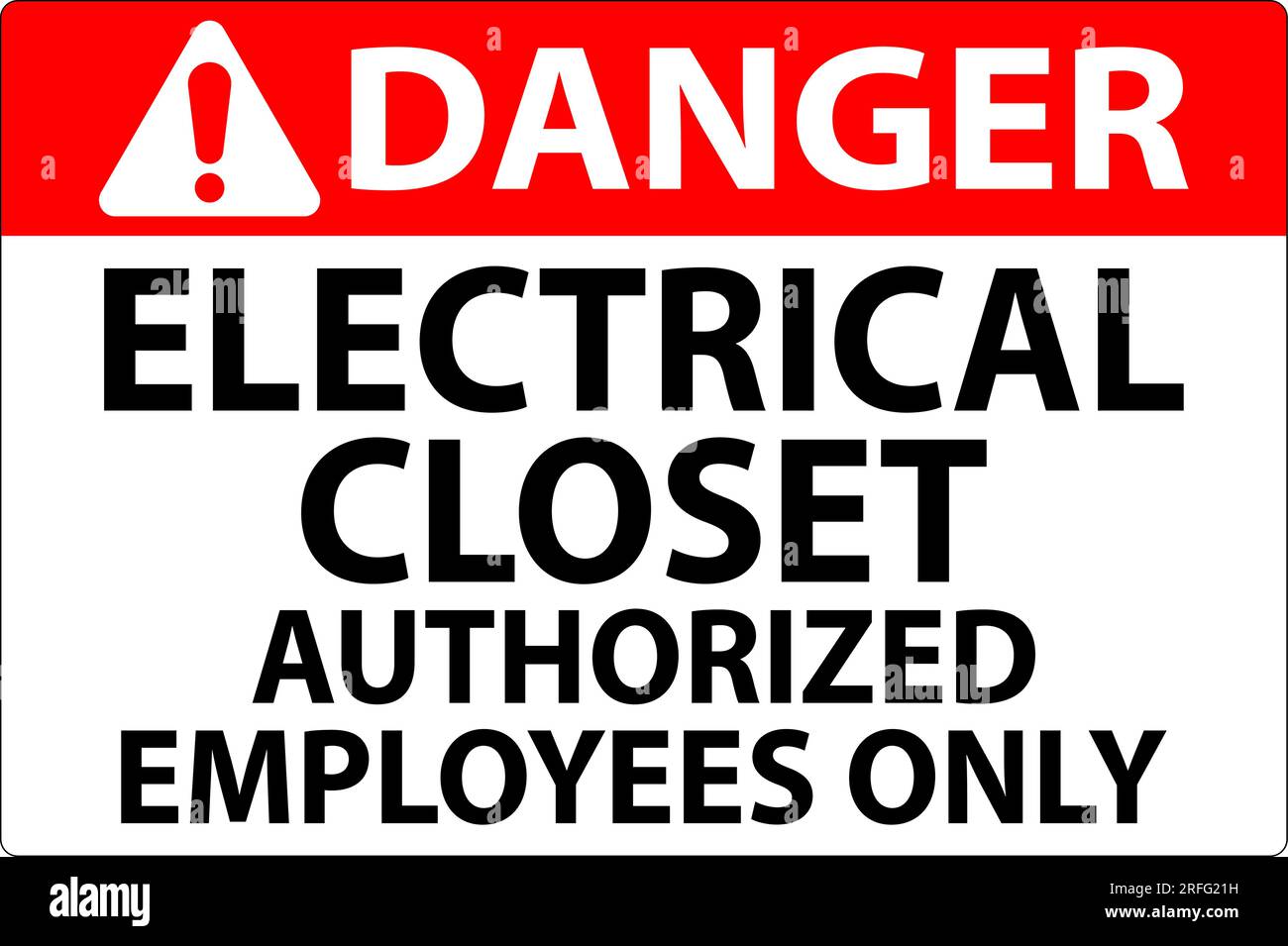 Danger Sign Electrical Closet - Authorized Employees Only Stock Vector ...
