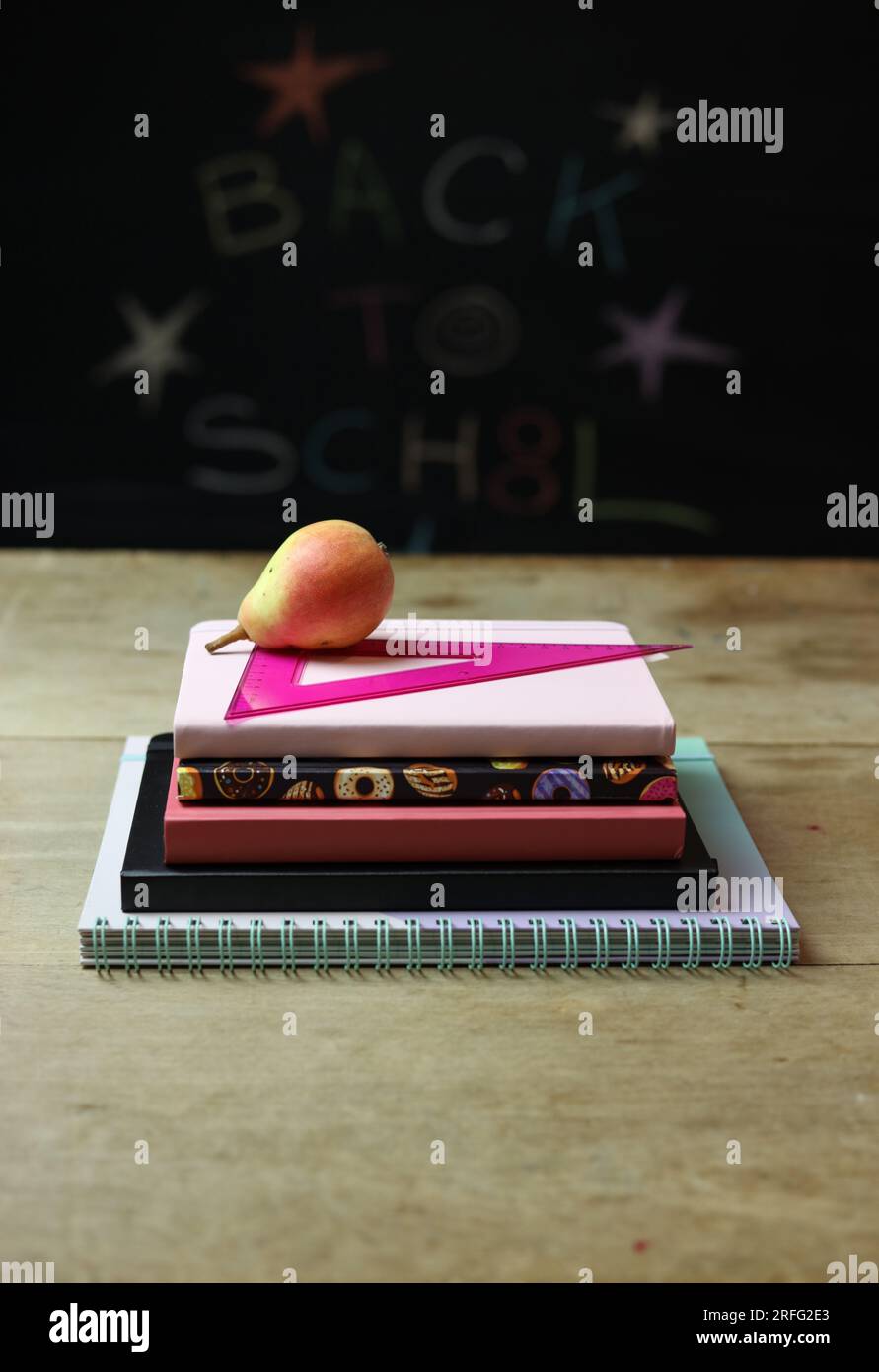 Blue pencil and ruller hi-res stock photography and images - Alamy