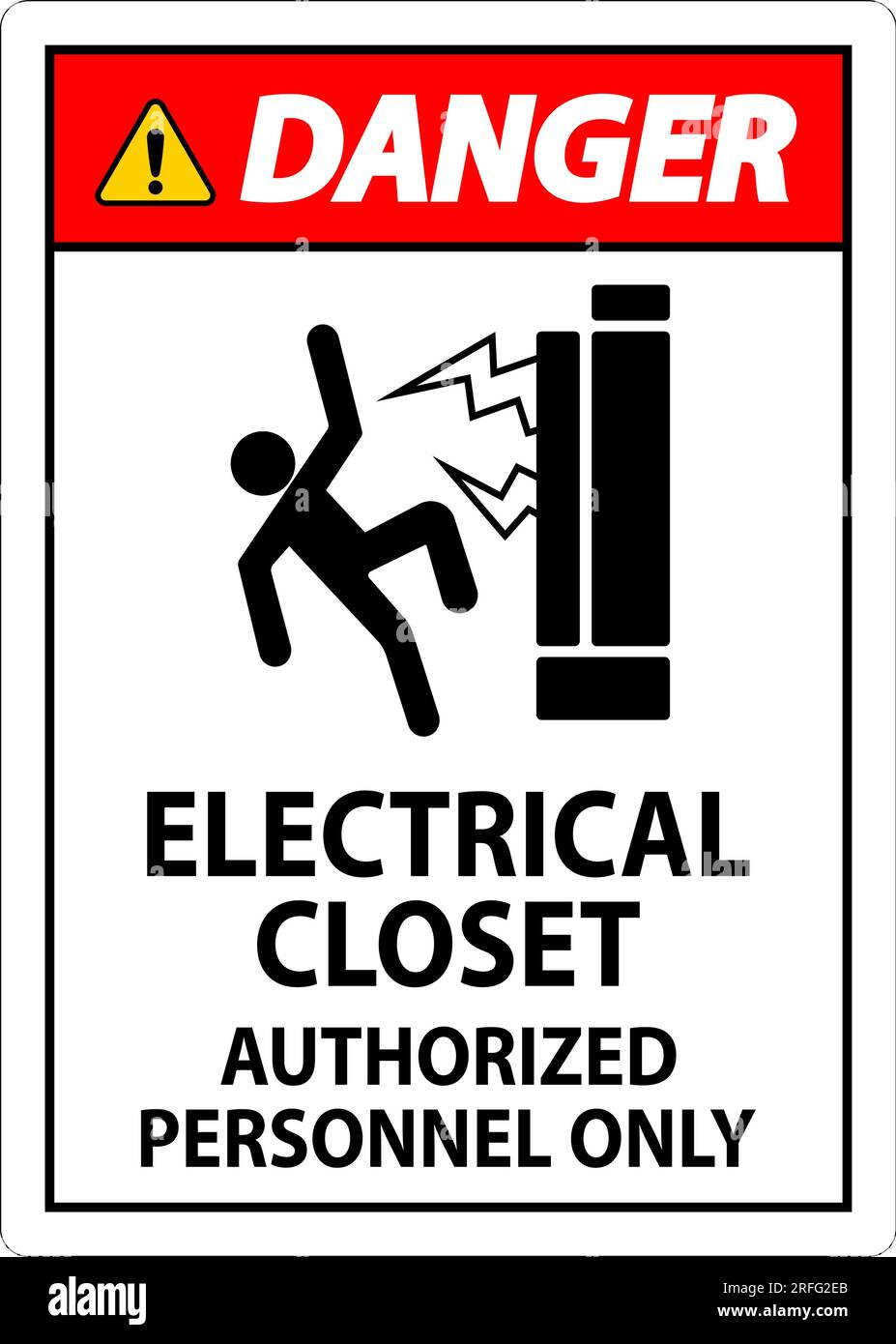 Danger Sign Electrical Closet - Authorized Personnel Only Stock Vector ...