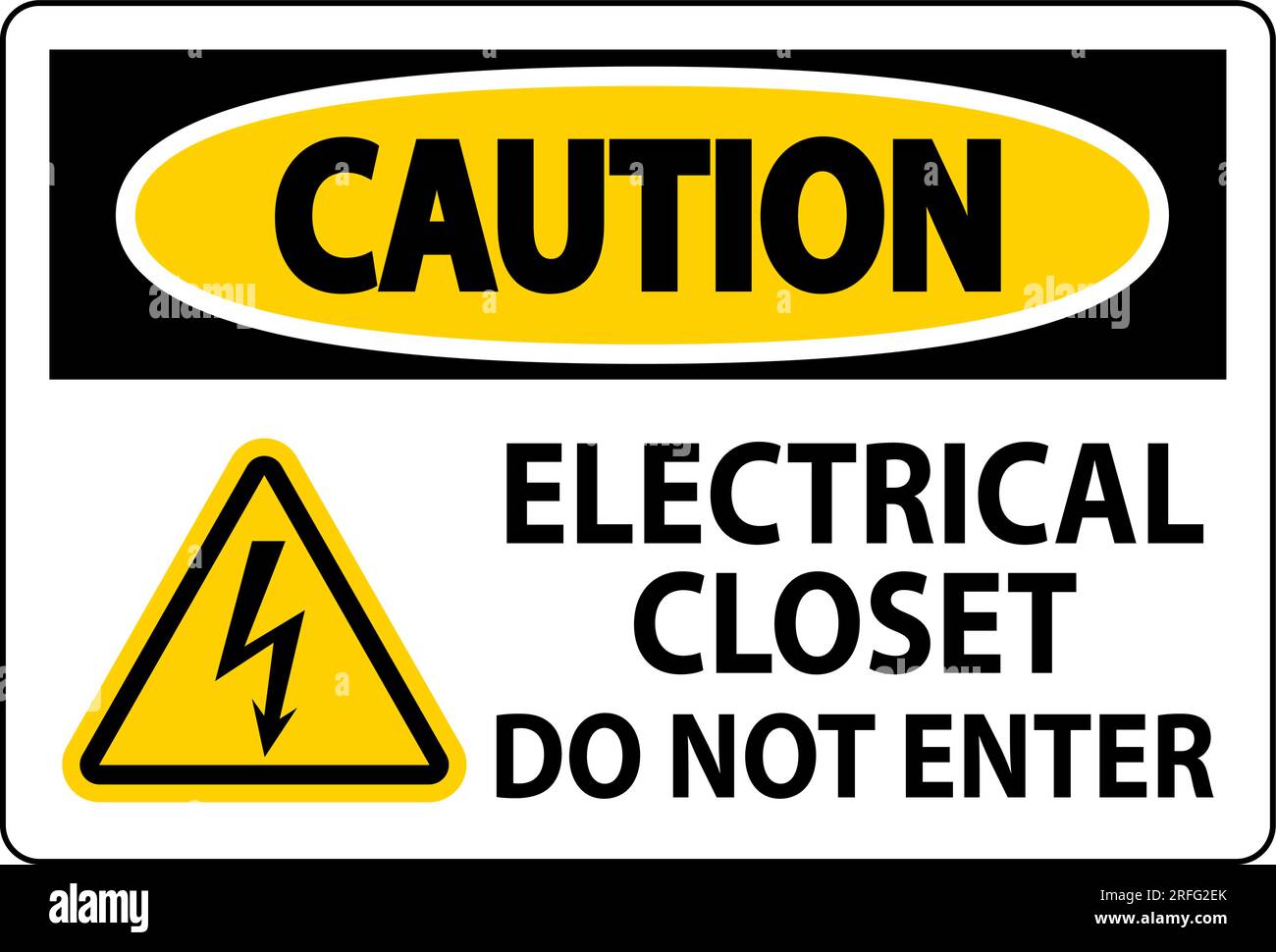 Caution Sign Electrical Closet - Do Not Enter Stock Vector Image & Art ...