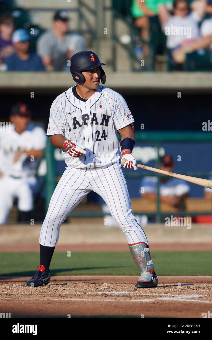 Seiya Watanabe (24) of Japan at bat during the Collegiate All-Star ...