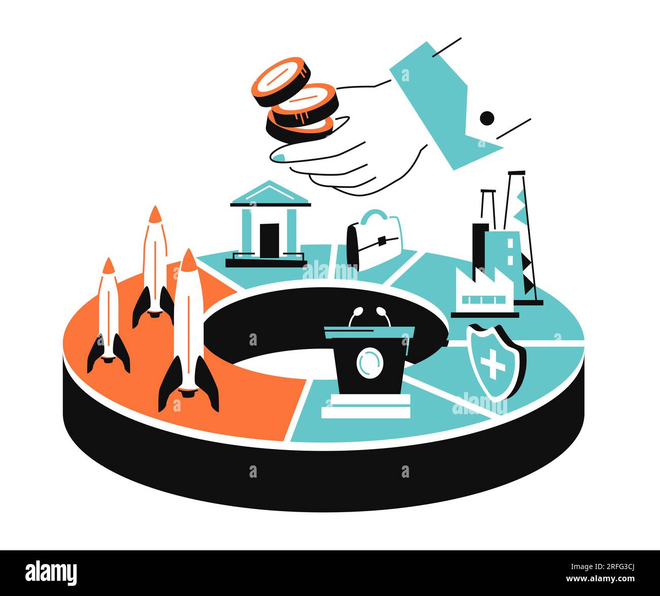 Distribution of the state budget - colorful flat design style illustration Stock Vector Image ...