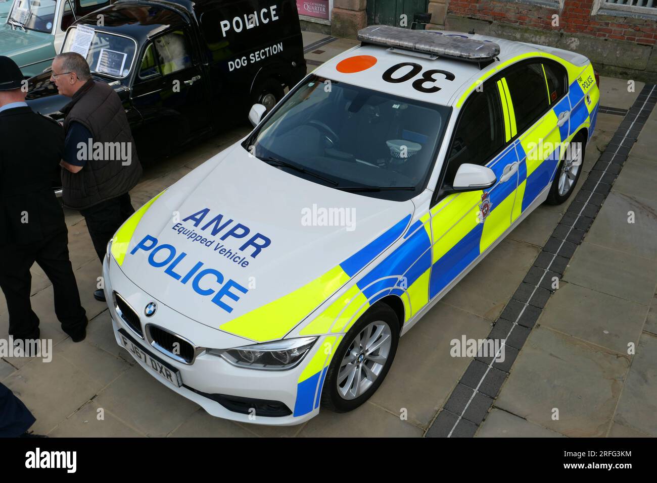 Derby police cars - historical and modern - BMW diesel ANPR equipped vehicle Stock Photo - Alamy