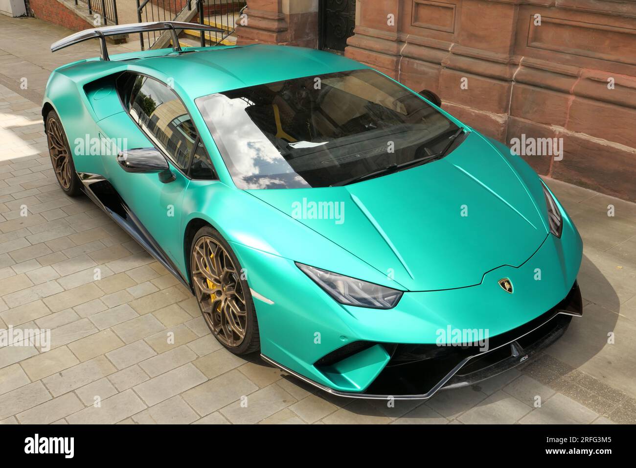 Turquoise Lamborghini Limo