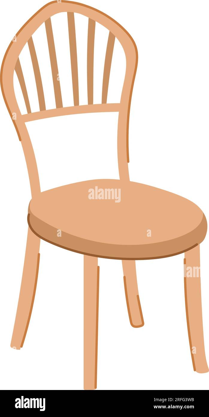 old wooden chair cartoon vector illustration Stock Vector Image & Art ...