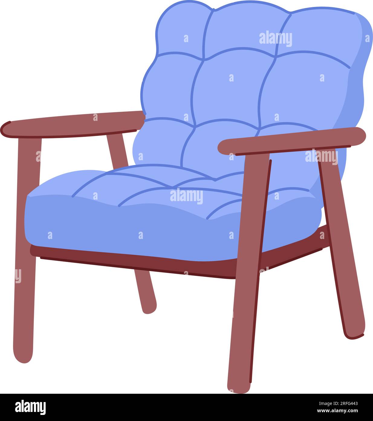 interior wooden chair cartoon vector illustration Stock Vector Image ...