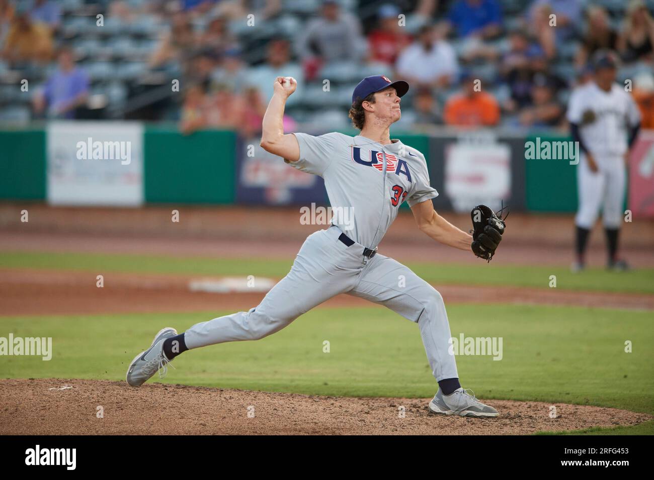 USA Baseball Collegiate National Team pitcher Matt Ager (37) (UCSB ...