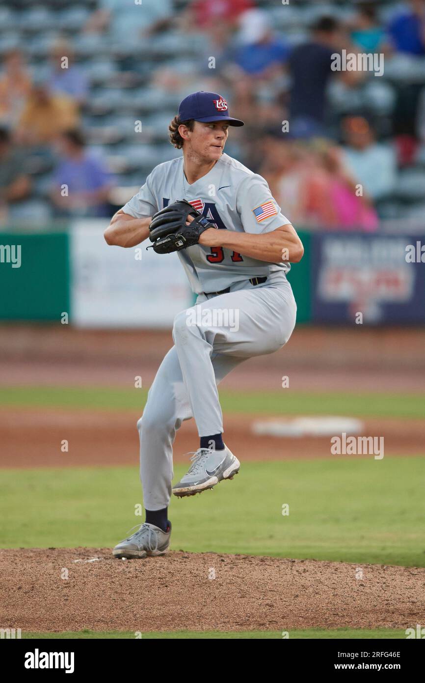 USA Baseball Collegiate National Team pitcher Matt Ager (37) (UCSB ...