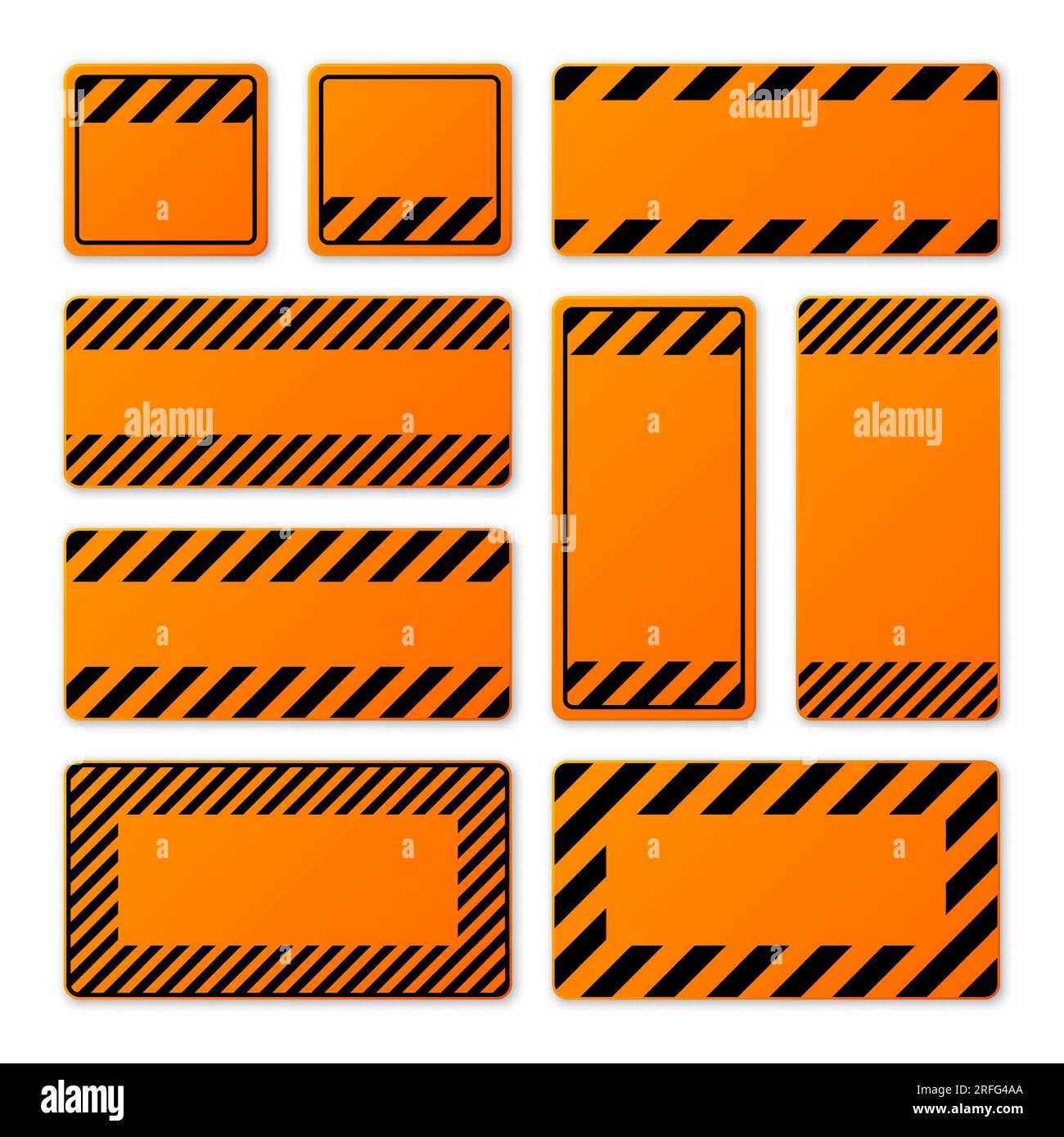 Blank Orange Construction Sign