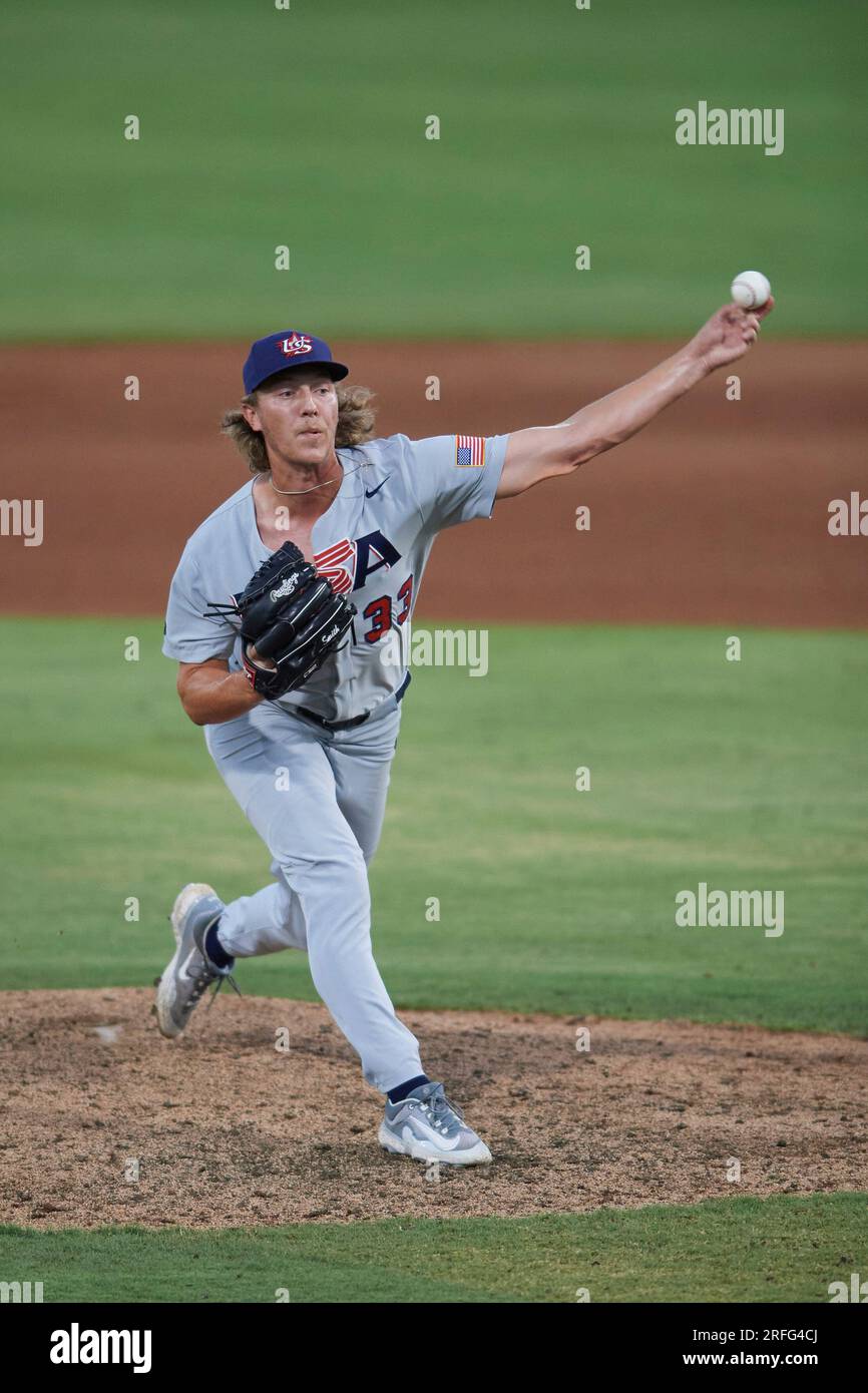 USA Baseball Collegiate National Team pitcher Hagen Smith (33 ...