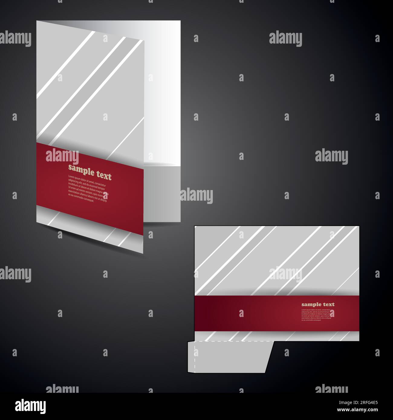 Corporate folder with die cut design Stock Vector Image & Art - Alamy