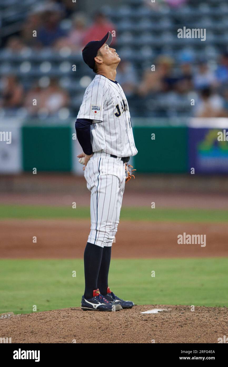 Japan pitcher Sho Kusaka (18) during the Collegiate All-Star ...