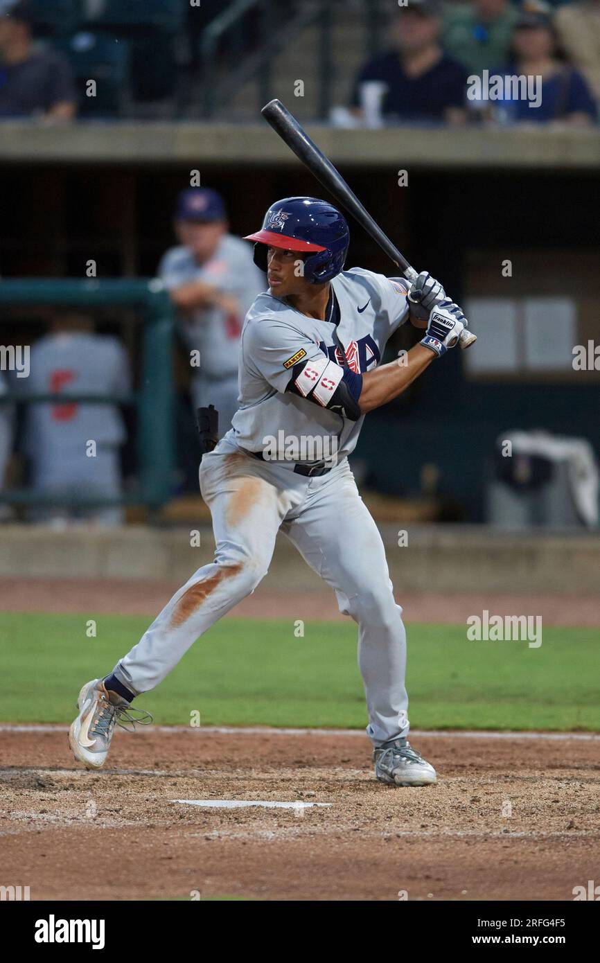 Braden Montgomery (6) (Stanford) of the USA Collegiate National Team at ...
