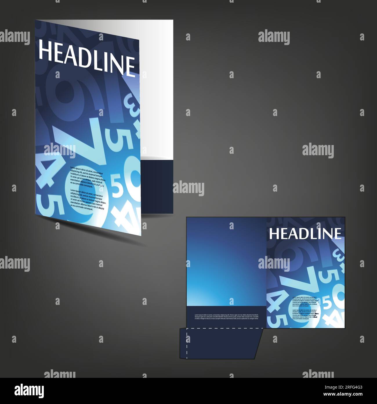 Corporate Folder with Die Cut Design Stock Vector Image & Art - Alamy