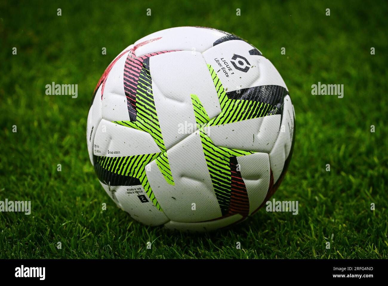 Illustration of the Kipsta match ball during the pre-season friendly ...