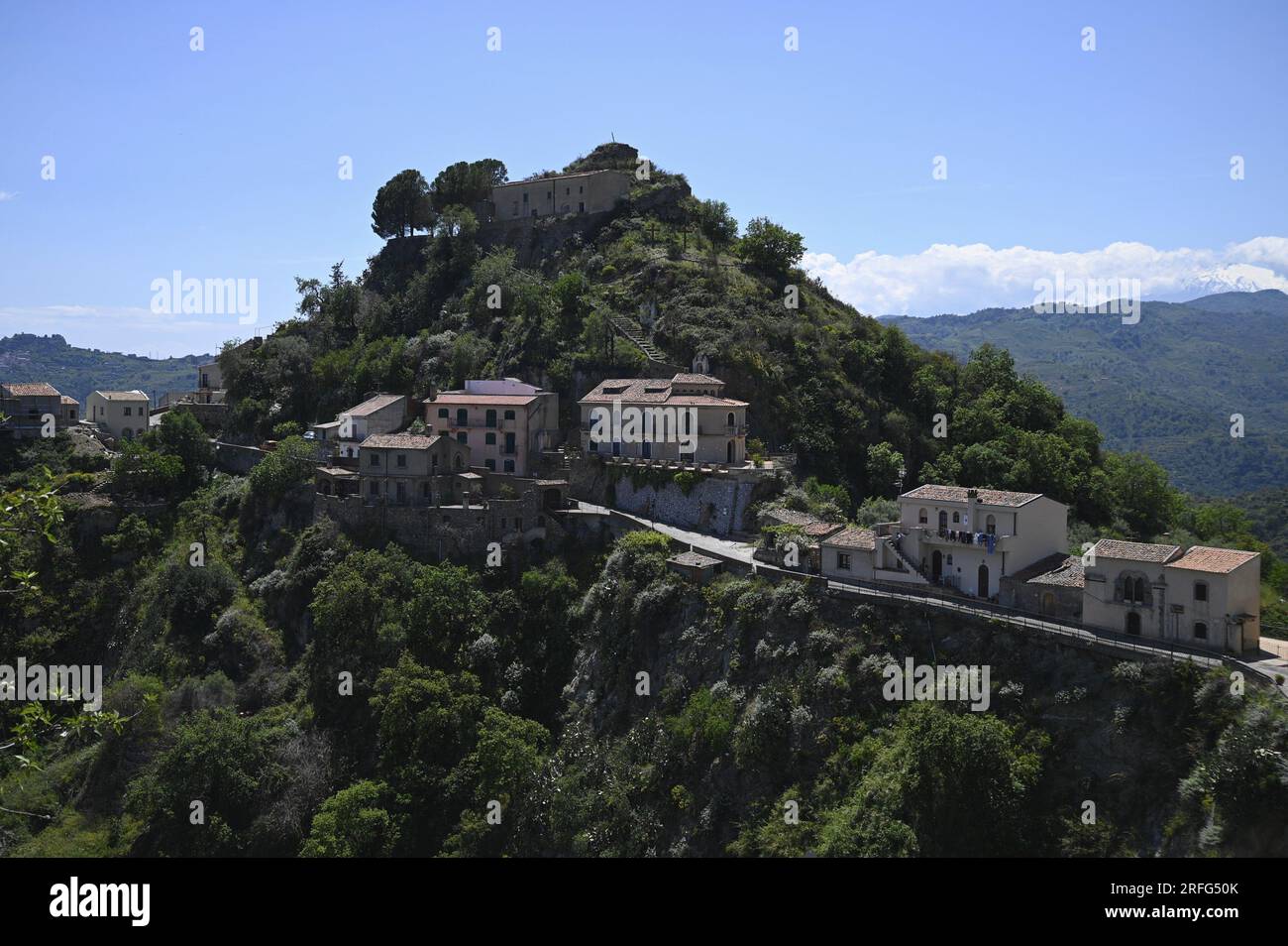 Rural landscape with scenic view of Monte Calvario an ancient hermitage ...
